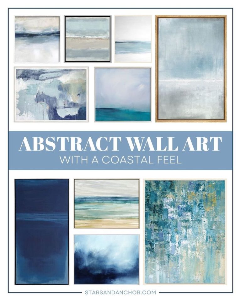 Calming Abstract Wall Art With a Coastal Feel - Stars & Anchor