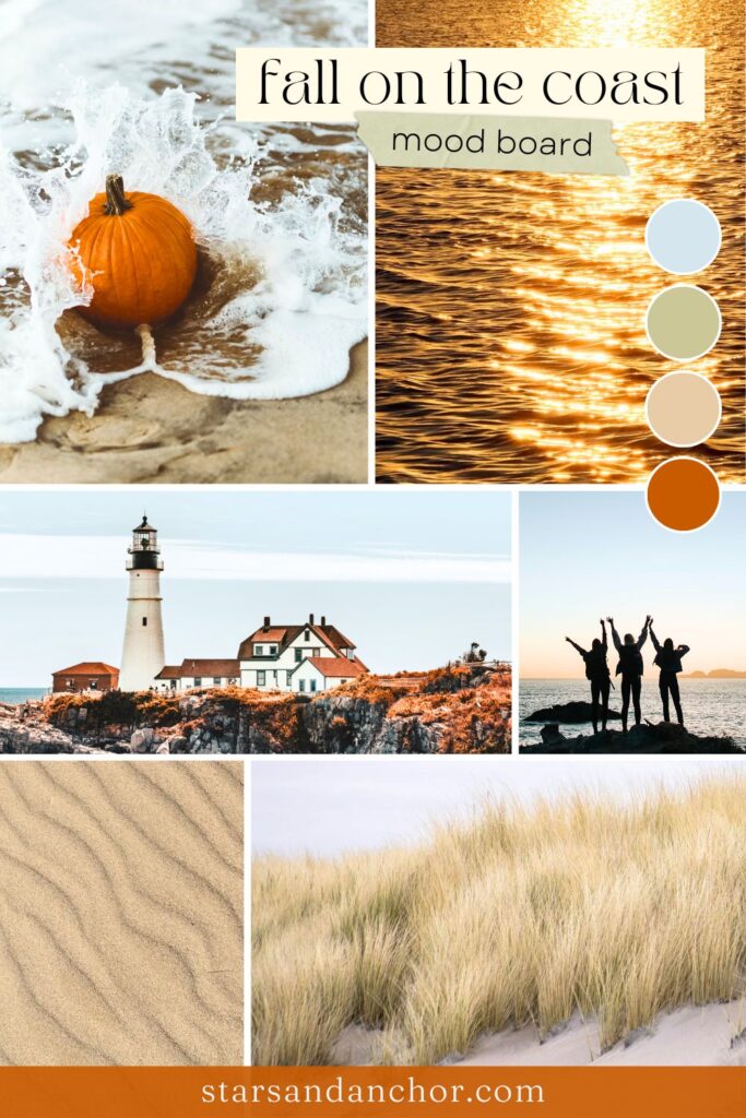 Fall on the Coast Mood Board & Color Palette - Stars & Anchor