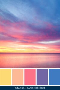 6 Beautiful Beach Sunset Color Palettes - Stars & Anchor