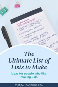 The Ultimate List of Lists to Make: Ideas for People Who Like Making ...